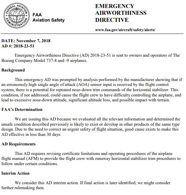 BREAKING FAA issues emergency airworthiness directive for Boeing 737 ... BREAKING FAA issues emergency airworthiness directive for Boeing 737 ...