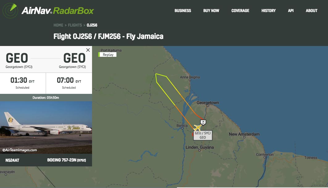 BREAKING Fly Jamaica Boeing 757-200 flight #OJ256 crash-lands at Cheddi ...